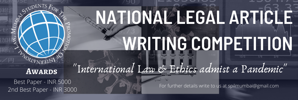 National Legal Article Writing Competition, 2020 By SPIL, Mumbai ...