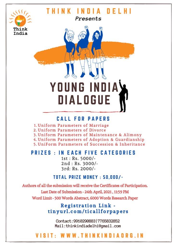YOUNG INDIA DIALOGUE BY THINK INDIA, DELHI : SUBMIT NOW!!