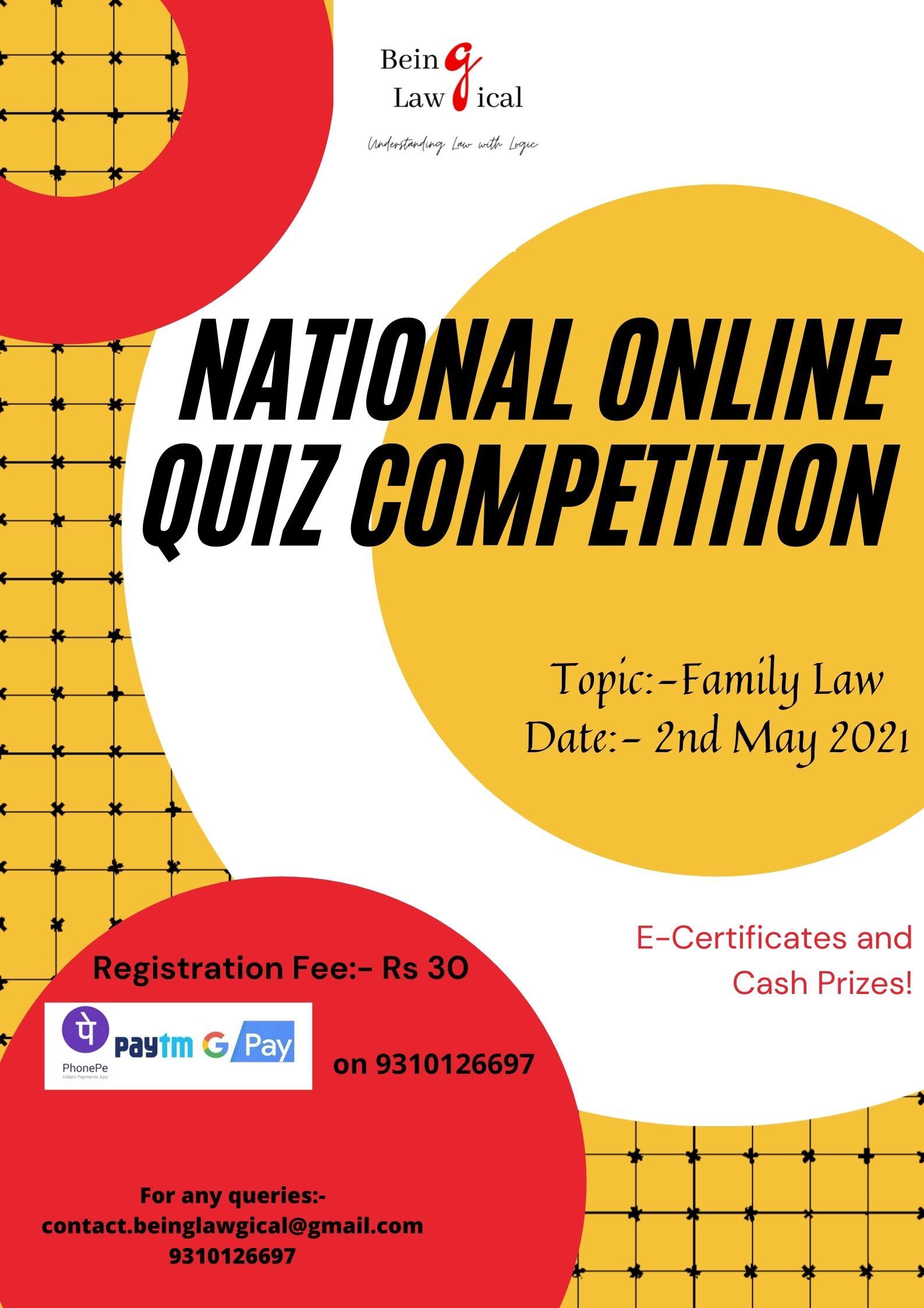 NATIONAL ONLINE QUIZ COMPETITION ON “FAMILY LAW” BY BEING LAWGICAL [FEE ...