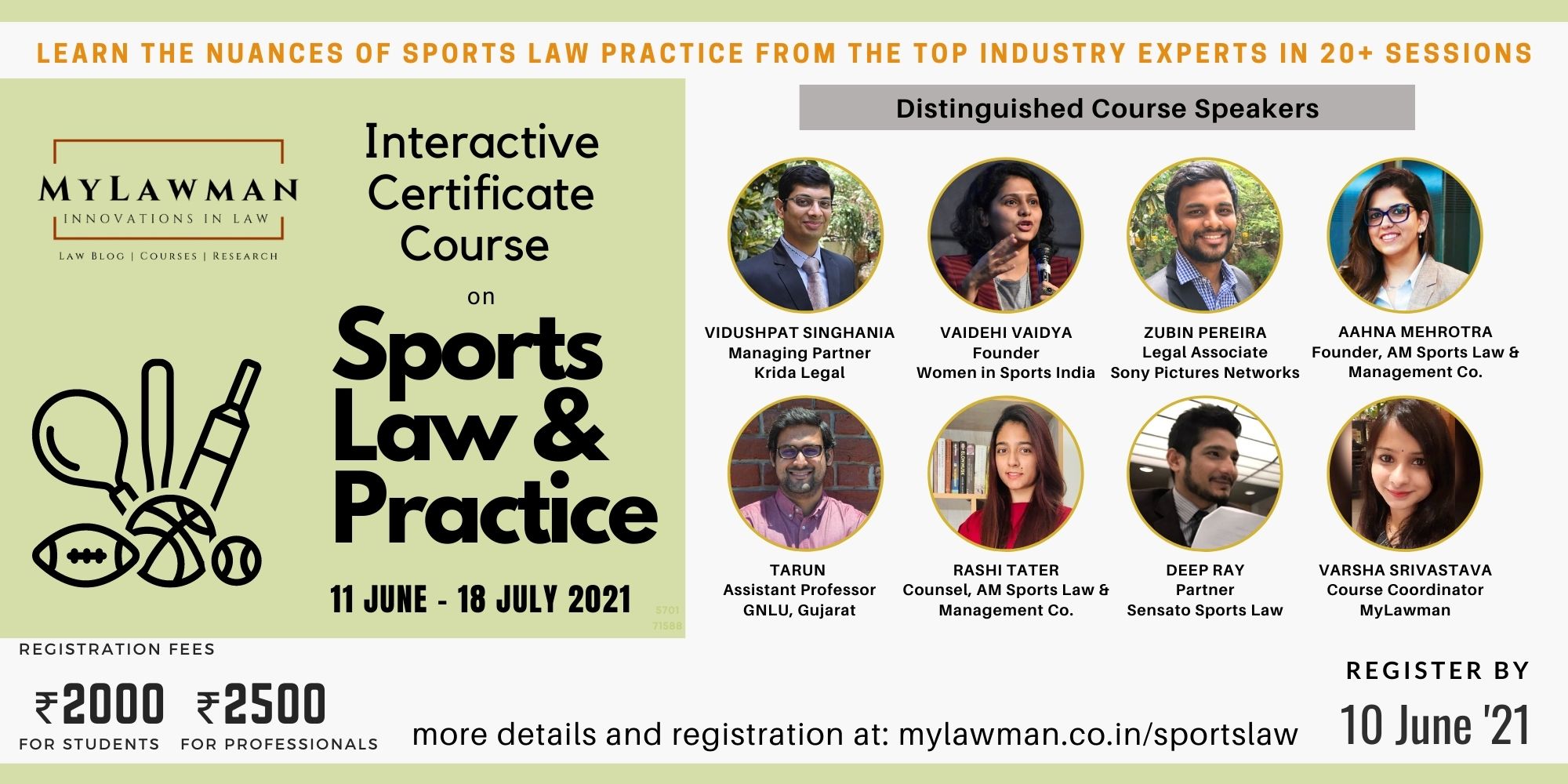 [ONLINE] INTERACTIVE CERTIFICATE COURSE ON SPORTS LAW & PRACTICE BY ...